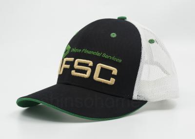 Cina 6 parte posteriore del velcro di logo del ricamo dei cappelli 3D del camionista della maglia del cotone del pannello in vendita