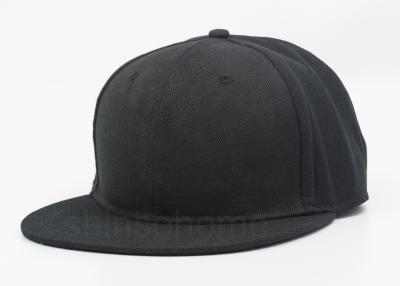 Cina Sei acrilici 58 cm di Snapback dei berretti da baseball della pianura del nero piano dei pannelli personali in vendita