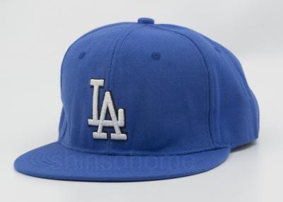 Cina Chiusura posteriore flessibile di Bill della lettera di Snapback dei cappelli del pannello piano del blu 6, berretto da baseball di Sun in vendita
