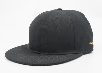 Cina Etichetta tessuta berretti da baseball normali neri pieni acrilici di 100%, cappelli della squadra di baseball in vendita