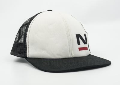 Cina Cappelli di nylon bianchi neri stampati Bill piano del camionista della maglia sei pannelli in vendita