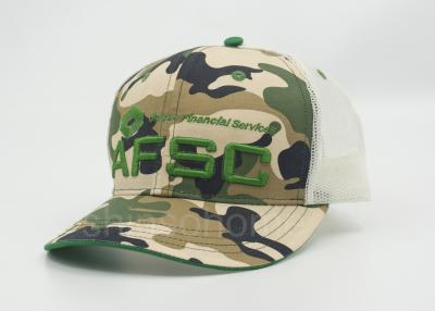 Cina Cappelli verdi personali del cammuffamento del camionista di Snapback della maglia, cappucci della palla di Camo in vendita