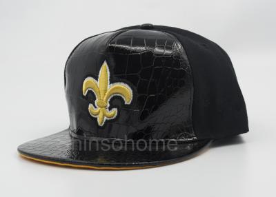 Cina Cuoio piano dei cappelli di Bill del ricamo di regolato con acrilico, berretti da baseball dell'istituto universitario in vendita