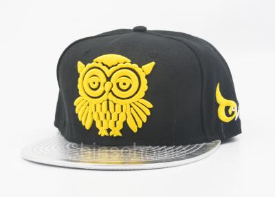Cina Cappelli piani acrilici e di cuoio con il logo giallo, berretto da baseball di modo di Bill di estate in vendita