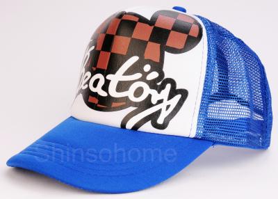 Cina Pannello blu dei cappelli/berretti da baseball 5 del camionista dell'istituto universitario della maglia del cotone per gli sport in vendita