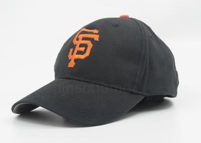 Cina Il nero 100% dei berretti da baseball ricamato saia del cotone regolabile per gli adulti in vendita