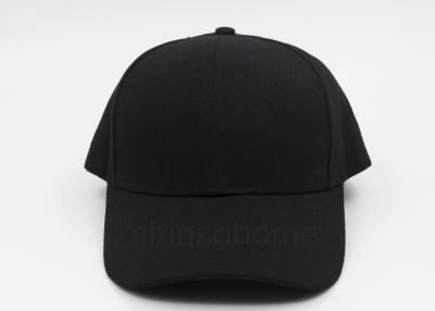 Cina 6 berretti da baseball neri normali in bianco del pannello con le strisce di plastica regolabili in vendita