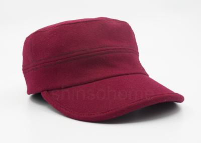 China Del cepillo del casquillo militar rojo oscuro del algodón del estiramiento cierre flexible detrás de moda en venta