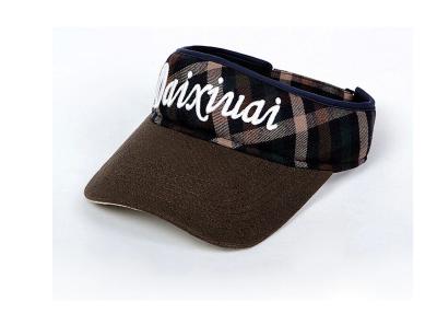 Κίνα Ενήλικοι πίσω περάτωση γυναικείου Flat Embroidery Sun Visor ΚΑΠ βαμβάκι Velcro προς πώληση