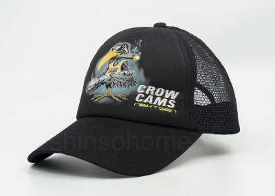 Cina Il grande nero ha stampato il pannello dei cappelli 5 del camionista della maglia con le strisce della parte posteriore del velcro in vendita