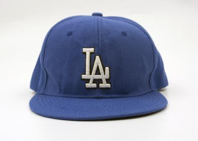 Cina I cappelli piani blu acrilici su misura 3D di Bill hanno ricamato lo Snapback regolabile in vendita