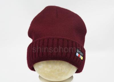 Cina Cappelli 100% del Beanie di inverno degli uomini di inverno del cotone tricottati con ricamo piano in vendita