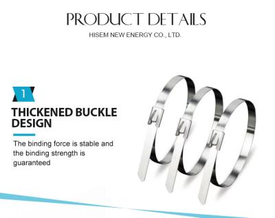 Self Lock Stainless Steel Cable Tie 4x100mm Flame Retardant