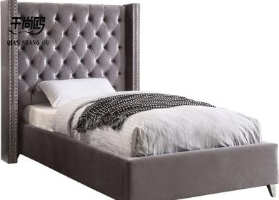 Κίνα Headboard βασιλιάδων πλατφορμών πολυτέλειας χαμηλό επικαλυμμένο κρεβάτι αποθήκευσης μεγέθους προς πώληση