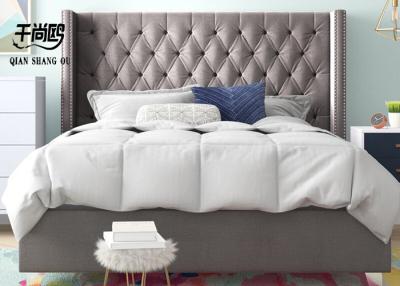 Κίνα Headboard βασιλιάδων πλατφορμών πολυτέλειας χαμηλό επικαλυμμένο κρεβάτι αποθήκευσης μεγέθους προς πώληση