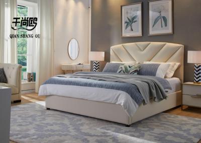 Chine Style européen grand tapissé de toile en cuir magnifique de lit à vendre