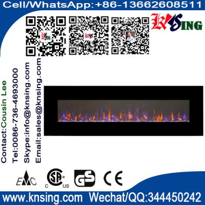 China Efecto cristalino moderado plano WF-1360 de la llama del calentador eléctrico montado en la pared LED de la chimenea interior/calentador de sitio teledirigido en venta