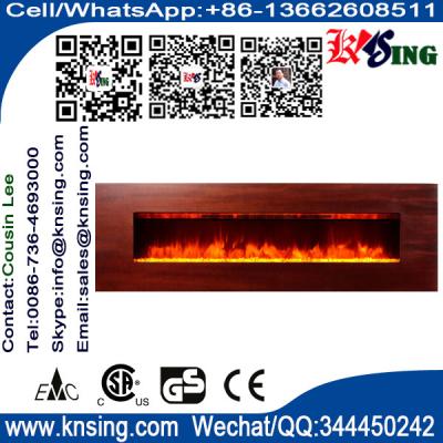 China Efecto de caoba WF-1370 del registro de la llama del calentador eléctrico montado en la pared LED de la chimenea interior/calentador de sitio teledirigido en venta