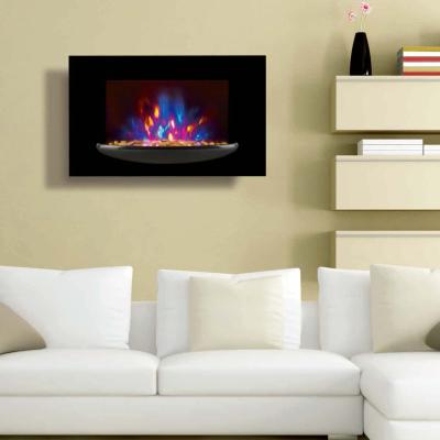China efecto real de la llama de la chimenea de la caída montada en la pared de la pared, estilo colorido, luces LED, rojo, naranja, azul, EF520P/EF520K, calentador de espacio en venta