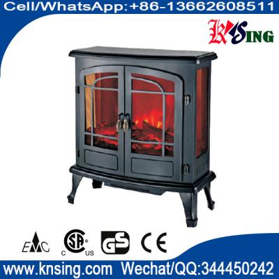 China 3 echaron a un lado decoración interior del hogar de la puerta doble del calentador de la chimenea SF-28 de la llama real eléctrica del registro LED en venta