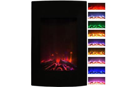 China hogar colorido multi real curvado libre de la decoración del efecto de la llama del registro WF-1323 LED del calentador eléctrico montado en la pared de la chimenea en venta