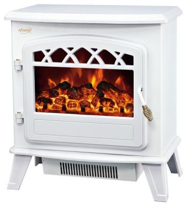 China electric fireplace heater log burning flame effect antique stove ND-181M cheap space room heater white housing en venta