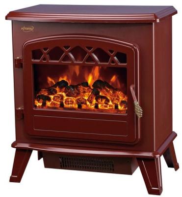 China electric fireplace heater log burning flame effect antique stove ND-181M cheap space room heater red housing en venta