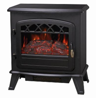 China electric fireplace heater log burning flame effect antique stove ND-181M cheap space room heater black cast en venta
