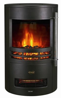 China electric fireplace heater New LED flame effect real log antique stove ND-189B freestanding black cast space room heater en venta