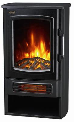 China electric fireplace heater New LED flame effect real log antique stove ND-183 freestanding black cast space room heater en venta