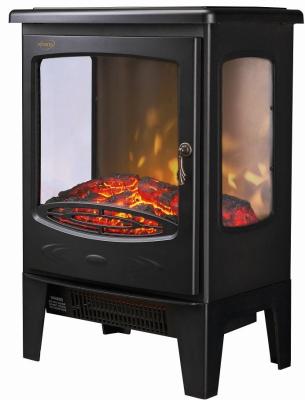 China electric fireplace heater ND-18D3C-T 3SIDED flame effect antique stove cheap space room heater black cast en venta