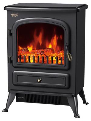 China electric fireplace heater ND-180MB Metal housing antique stove cheap space heater indoor heater two door option en venta