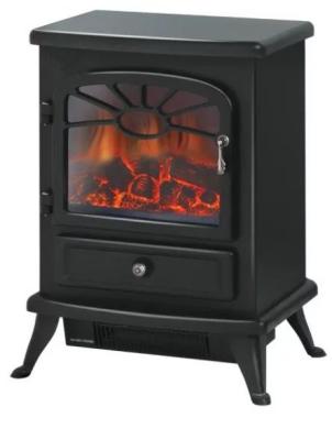 China electric fireplace heater ND-180M Metal housing antique stove cheap space heater indoor heater two door option en venta