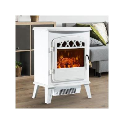 Китай electric fireplace stovelog burning flame effect ND-181M cheap space heater white housing room indoor China manufacturer продается