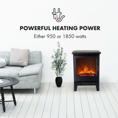 Китай electric fireplace heater log burning flame effect antique stove ND-18D3P-T cheap space room heater black cast продается