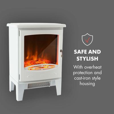 Китай electric fireplace stove ND-18D3P-T log burning flame effect cheap space room heater white housing продается