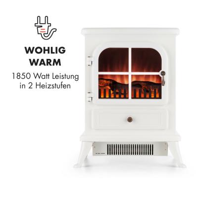 China electric fireplace stove ND-18D1 log burning flame effect fires WHITE cheap China Manufacturer Certificate approval en venta