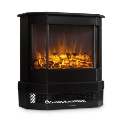 China Wooden Fireplace electric Stove Space Heater 3 Sided Log flame effect EF330 best sell Ningbo Manufacturer Black cast en venta