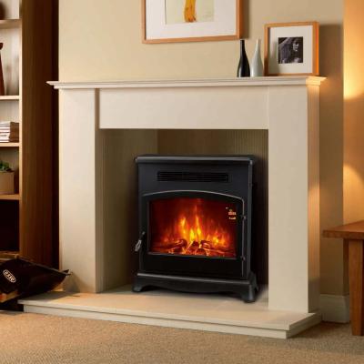 China remote control electric fireplace LED flame effect Display real log antique stove ND-185 freestanding space room heater en venta