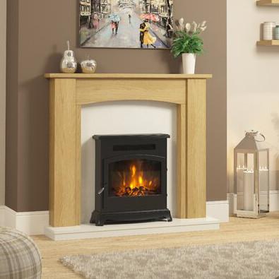 China wooden burning electric fireplace remote control LED flame effect ERP Display stove ND-185 en venta