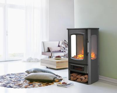 China 3 Sided Wooden Burning Electric Fireplace Heater New Patented Led Flame Effect Freestanding Stove Nd-183C en venta