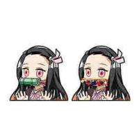Quality Car Sticker Demon Slayer 3D Lenticular Motion Stickers Waterproof Car Decals window stickers for sale