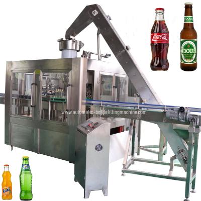 Китай SUS304 Carbonated линия завалки стеклянной бутылки с экраном касания продается