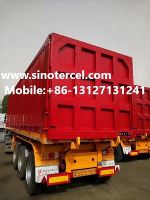 중국 OEM 스틸 틱퍼 반 트레일러 ISO SGS 수압 시스템 30-50 톤 빨간색 판매용