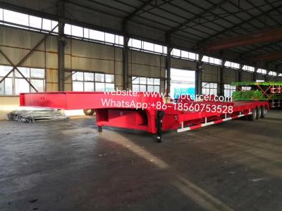 China Belasting 60 ton Semi Lowbed Trailer Sterke stabiliteit Ondersteuning voor persoonlijke aanpassing Te koop