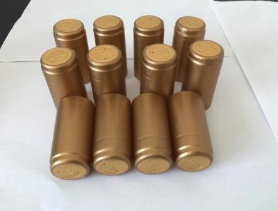 China Gold PVC Shrink Capsules for Vodka (size 31.5 X 60mm) for sale
