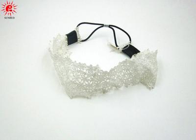 Cina Fascia elastica del tessuto del bello pizzo bianco, fascia d'avanguardia per nozze in vendita