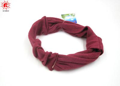 Cina Il tessuto elastico degli accessori decorativi dei capelli ha riguardato il rosso della fascia per le donne in vendita