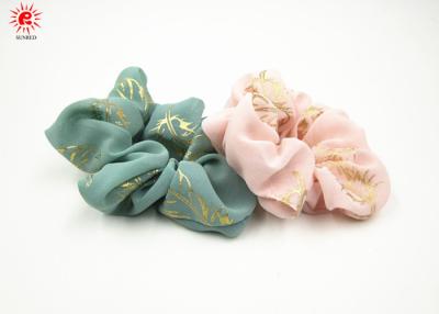 Cina Scrunchie stampato dell'arco dei capelli del poliestere di rosa del modello/scrunchies alla moda degli accessori dei capelli in vendita