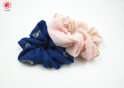 Cina Supporto elastico dei capelli del tessuto delle ragazze degli scrunchies blu scuro eleganti dei capelli in vendita